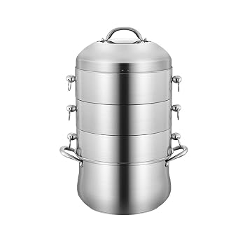 【中古】3層の厚いスチーマーの鍋ステンレス鋼大容量の蒸気ボイラー世帯の調理調理器具(30CM three layers)【メーカー名】【メーカー型番】【ブランド名】HDTCSM(エイチディーティーシーエスエム) スチームクッカー 【商品説明...