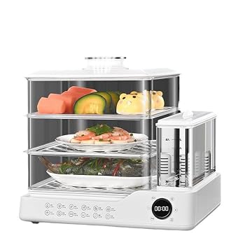 【中古】電気蒸し器 家庭用 多機能 3層 スチームクッカー 大容量 24L タイマー付き 自動電源オフ 温野菜 蒸し器 コンパクト 操作簡単【メーカー名】【メーカー型番】【ブランド名】ノーブランド品 スチームクッカー 【商品説明】電気蒸し器...