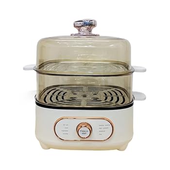 【中古】YFFY 電気蒸し器 スチームクッカー 2段 多機能 自動電源オフ タイマー付 調理家電 スチーマー 蒸す ヘルシー 温野菜 サラダチキン ゆで卵 コンパクト 小さい 朝食用機械 卵蒸し器 スチーマー 簡単操作 乾燥防止保護付き (...