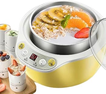 【中古】ヨーグルトメーカーマシン、1Lステンレススチールライナーと4つの125MLカップを備えた自動ヨーグルトメーカー、時間調整可能、操作簡単、家庭用、20W【メーカー名】【メーカー型番】【ブランド名】IWAOE ヨーグルトメーカー 【商品...