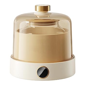 【中古】Quxxuol ヨーグルトマシン 納豆マシン 多機能 ライスワインマシン インテリジェント 一定温度発酵マシン 全自動 スイートワインマシン タイミング機能付き 110V 家族向けスナックスタンド 商業用に最適 (ベージュ,ガラスラ...