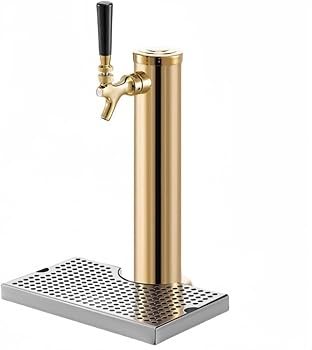 【中古】Ambety ビールサーバー 業務用 ビールディスペンサー 生ビール塔 ステンレス鋼 生ビールタワー ドラフト 生ビールサーバー ビール樽 ビール タワーの蛇口ディスペンサー 樽を接続するビールや飲料に適した 家庭用 業務用 (ゴー...