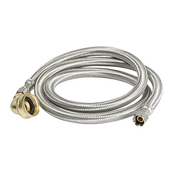 【中古】Everflow Supplies 28748-NL ステンレススチール 食器洗い機供給ライン 回転エルボ 3/8インチ x 3/4インチ 圧縮 メスホーススレッドコネクト 72 Inch 28772-NL 1【メーカー名】【メーカ...