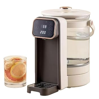 【中古】LPYROSE 電気ポット 卓上ウォーターサーバー 水道水直結 3.0L 浄水機能付き 冷水温水 多段階温度調整 定量出水 分離式 コンパクト ホワイト 家庭用 オフィス用 空焚き防止 安全設計 (ホワイト)【メーカー名】【メーカー...