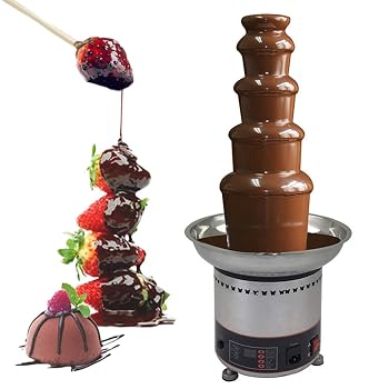 【中古】チョコレートファウンテン、4/5/6/7段電気溶解機チョコレートフォンデュファウンテンセット、ステンレス鋼カスケードフォンデュヒートモーター制御ポット、ナチョチーズ、バーベキューソース、ランチ用,5floors【メーカー名】【メーカ...