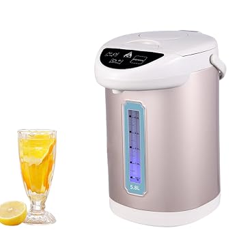 【中古】TVT電動お湯ポット 5.8L【節電対策】電気ポット ポット マイコン式 保温温度調整 安全ロック機能 360度回転底 水位窓 安全設計 ロック機能 再沸騰 給湯 節 過昇温簡単操作 保温ポット 大型 湯沸かし ポット 保温機能 (...