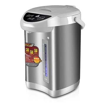 【中古】TVT 電気ポット 5.8L 節電対策 簡単操作 電気ケトル マイコン式 保温温度調整 安全ロック機能 水位窓 ロック機能 家庭用電気湯たんぽ 自動保温 再沸騰 給湯 節電 ケトル スライドロック 省エネ 過昇温度防止 (シルバー)...