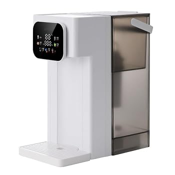 【中古】Amecke【3秒瞬熱式】ウォーターサーバー 3L大容量 12段階温度調節+8段階水量調整 デジタル表示 空焚き防止&チャイルドロック コンパクト卓上型 オフィス/家庭用 安全省エネ設計 (ホワイト)【メーカー名】【メーカー型番】【...