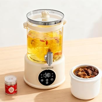 【中古】YIGECHENXIN 4Lコンパクトティーブリュワー 1000W高出力ガラス電気ケトル 自動電源オフ機能付き、取り外し可能なインフューザー付きで、リーフティー、スープ、ヨーグルト作りに対応【メーカー名】【メーカー型番】【ブランド名...
