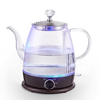 【中古】-ホウケイ酸コーヒーガラスケトル静かな沸騰ケトル、45℃?90℃ティーヒーター温度制御照明付きジャグケトル、保温機能1L Comfortable anniversary【メーカー名】【メーカー型番】【ブランド名】KAMNIK 電気ケ...