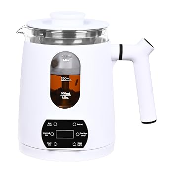 【中古】Tea Maker Kettle Pot with Tea Infuser,Electric Kettle for Tea Brewer,Temperature Control and Tea Keep Warm, 6 Flavor...
