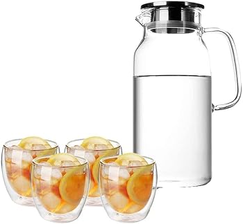 【中古】Tea Pots Cup Cooling Water Bottle for Large Capacity Cold Water Bottle Home Glass Heat Resistant and Explosion Proof...