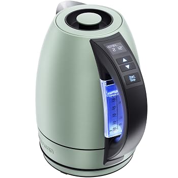 【中古】Chefman Electric Tea Kettle, 1.8 Liter Hot Water Electric Kettle Temperature Control Water Boiler with 5 Presets, Tr...