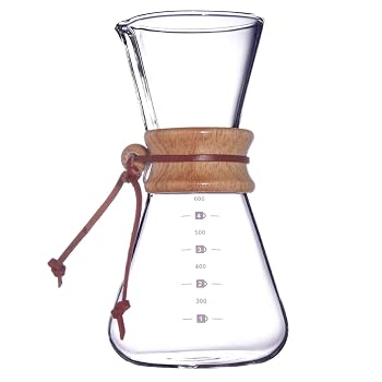 【中古】Coffee Kettle Wooden Handle Coffee Pot Household Drip Coffee Colander Hand Pot Without Filter Paper Glass Sharing Po...