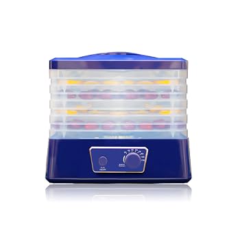 【中古】フードドライヤー フードデハイドレーター食品乾燥機 DIY電気食品脱水機 、ブボタン付き?5トレイ/ 5層、360度熱風循環 8段階温度調整 35℃から70℃までの温度設定 ドライフルーツメーカー ドライフードメーカー【メーカー名】...