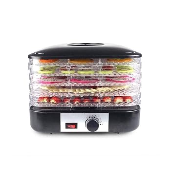 【中古】5-Tray Food Dehydrator Faster Drying for Beef Jerky Meat Fruit Dog Treats Herbs Vegetable Digital Time Temperature C...