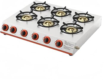 【中古】BEVZZガスコンロ都市ガス/プロパンガス(LPG)対応卓上型2.8kW強火力省エネ安全設計(熱電対式立ち消え安全装置付)業務用/家庭用兼用コンロ (四角6頭,天然ガス)【メーカー名】【メーカー型番】【ブランド名】BEVZZ ガステ...
