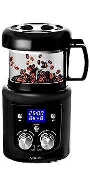 【中古】本格コーヒー 生豆焙煎機 コーヒーロースター ムラが出ない熱風式 自動冷却機能 浅煎りから深煎り可能 生豆ロースト珈琲生豆の焙煎具合が視覚で楽しめる 家庭で好みの焙煎度 いつでも炒りたて焙煎豆 (SY-121N)【メーカー名】【メー...