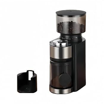 【中古】LPYROSE コーヒーミル グラインダー 電動 大容量 250g 業務用 コーヒー豆挽き 25段階調整 極細挽き~粗挽き 静電防止 飛散防止 タッチコントロールディスプレイ付き CNCスチールコア 独立粉カップ ブラック/ホワイト...
