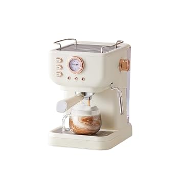【中古】Aoyhomeコーヒーマシン、半自動ミルク泡立て器、20バールの圧力、大容量、取り外し可能な水タンク、ワンタッチ操作、ステンレススチール、お手入れ簡単、新年の贈り物、新築祝い、家族の誕生日プレゼントに最適です。 (A)【メーカー名】...