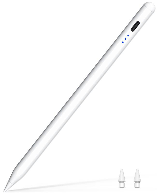 アップルペンシル タッチペン ipad ペンシル タッチペン ipad 極細 高感度 傾き感知 磁気吸着 誤作動防止 途切れなし 軽量 耐摩 USB充電式 バッテリー残量表示 2018年以降 ipad/ipad pro/ipad air/i...