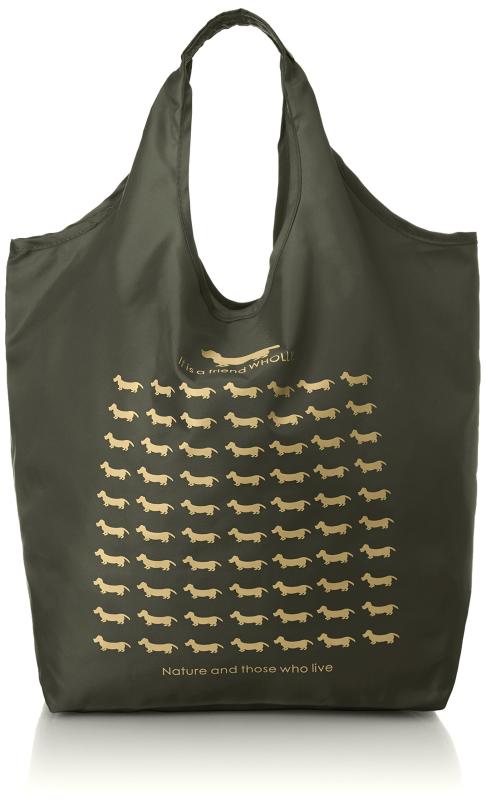 [WHOLLY] [ウォーリー] トートバッグ クルクルコンパクト 3L02-01タテ38cmxヨコ(上部51cmx底部31cm)xマチ21cmポケットなし重量:90g持ち手の全長:41cm