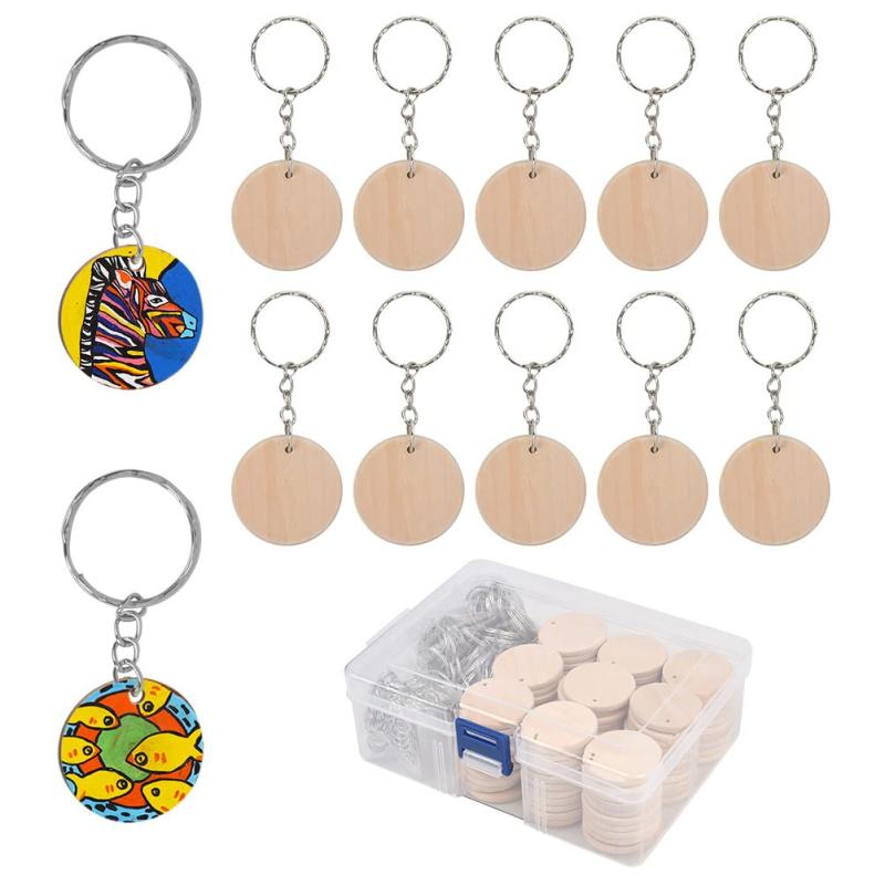 TIMESETL 100pcs 装飾用木材チップ 木製スライス 丸型 輪切り 木スライス 木材チップ 木片 チップ DIY素材：スライスは木でできており、軽くて丈夫ですサイズ：35MM アパーチャ3MM 厚さ4MM表面は空白で滑らかなので、...