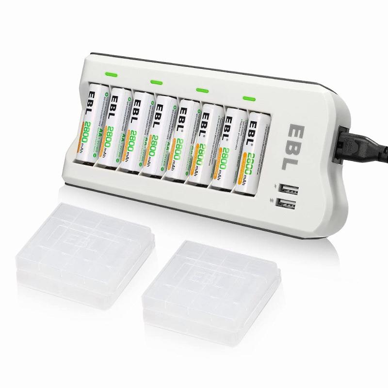 EBL 単三電池単四電池電池充電池セット 電池充電 単3電池 単4電池充電