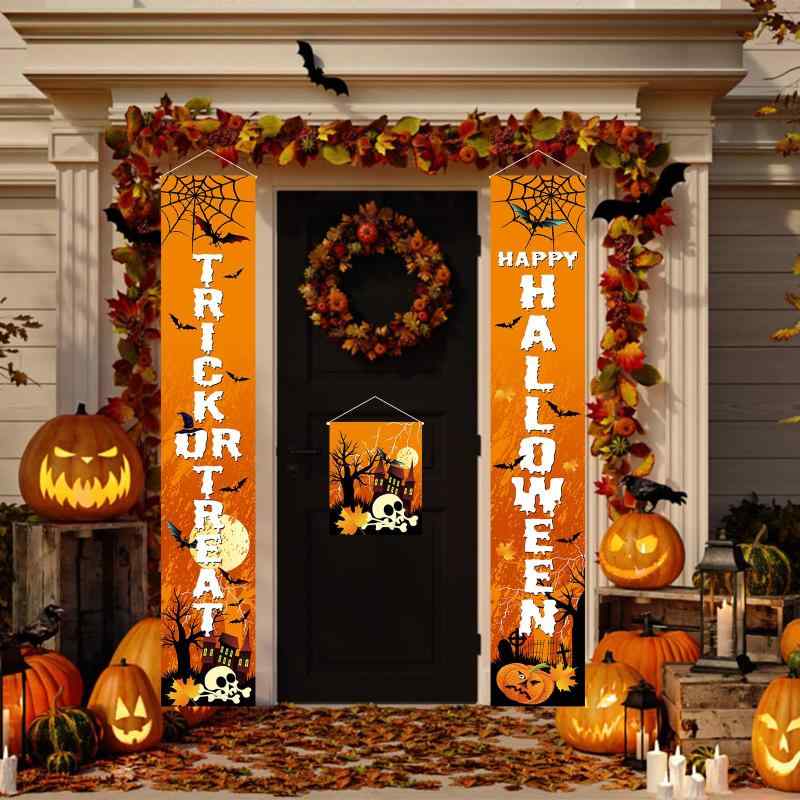 Paready ハロウィン タペストリー 壁掛け おしゃれ 飾り付け 壁 飾り 背景 デコレーション 装飾 Happy Halloween パーティー ハロウィングッズ 窓 玄関 部屋 インテリア かぼちゃ