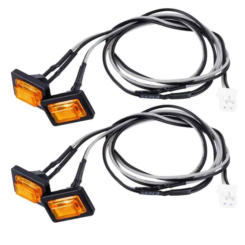 TRZX RC LED ランプ サイド ライト 1/14 タミヤ スカニア R620 R470 RC トラック アクセサリー用頑丈で耐久性があり、取り付けが簡単斬新な外観と絶妙な技量材料: ABSライト: 3V 黄色 LED ライト1/14...