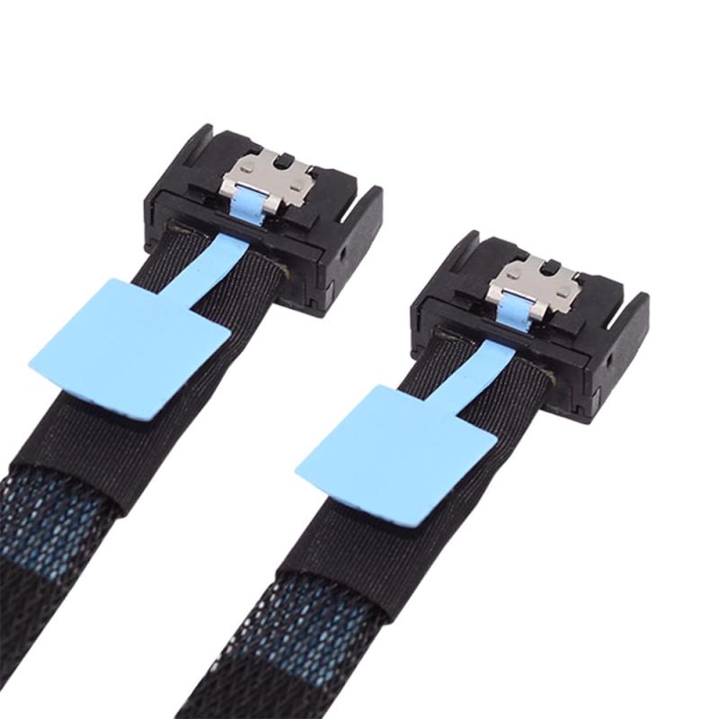 NFHK PCI-E 5.0 ミニクールエッジ IO MCIO STR PCI-E スリムライン SAS 8i 74Pin オス - MCIO 74Pin オス延長ケーブル