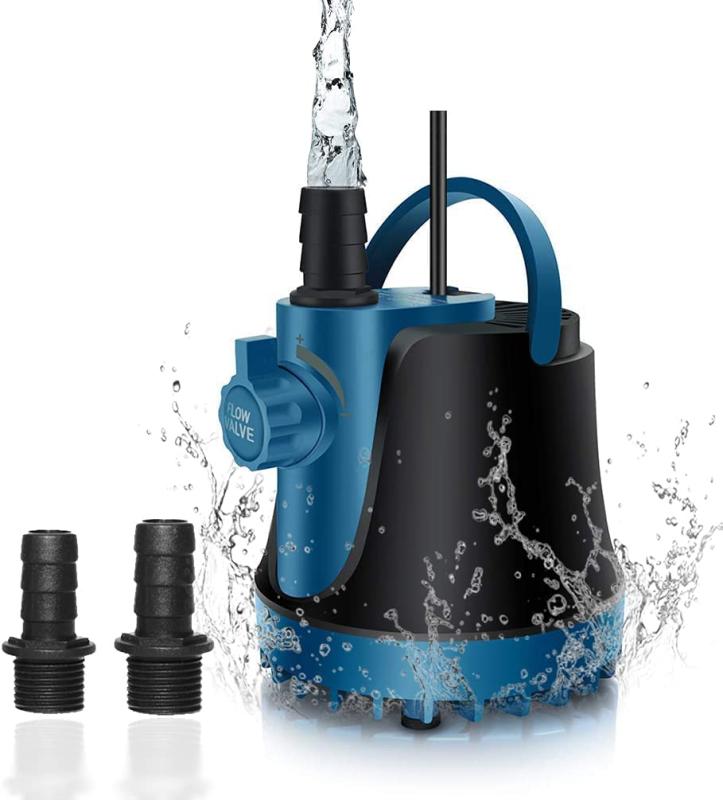 LEDGLE 水中ポンプ 噴水ポンプ 水量調整可能 吐出量2500L/H 底部入水式 35W