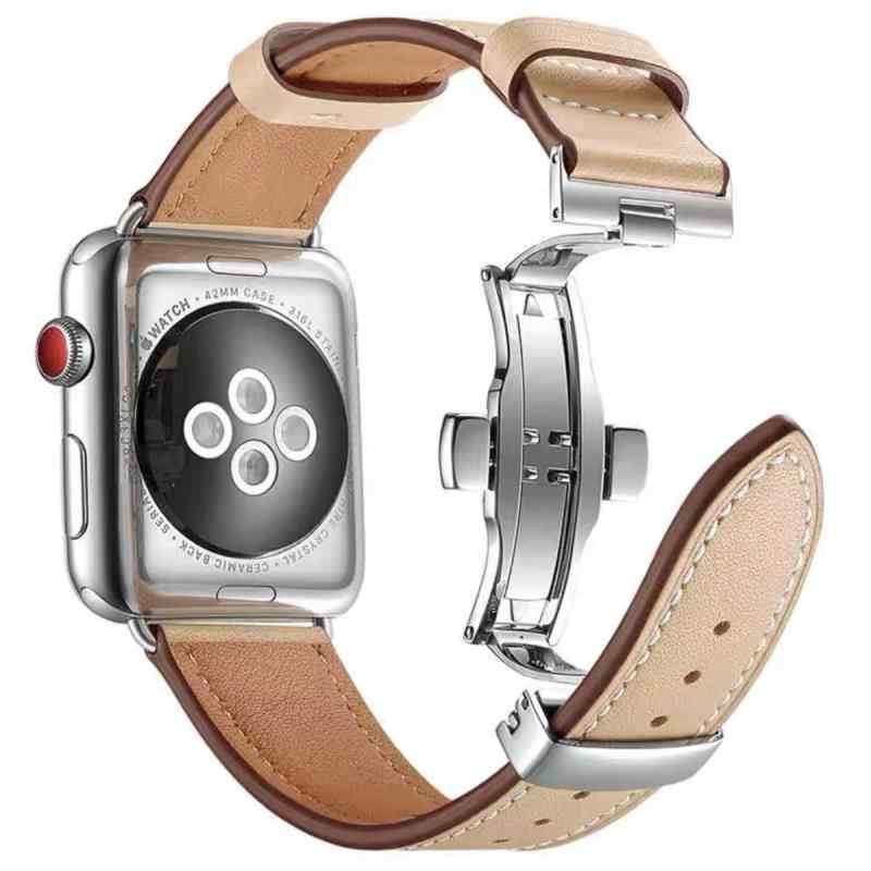 For Apple watch 10 バンド 本革 Dバックル 45mm 41mm アップルウォッチバンド 44mm 40mm 49mm iWatchバンド レザー apple watch series 10 9 8 7 6 5 4 3 2...