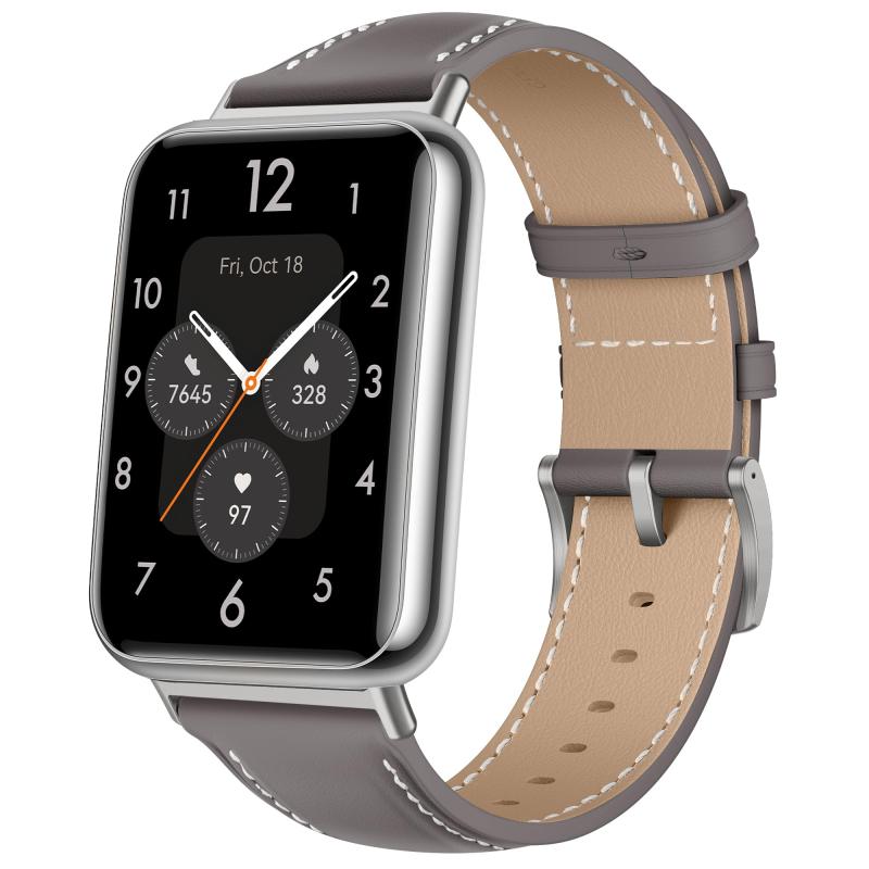 [LanQii] レザーバンド For HuaWei Watch Fit 2 対応 バンド PUレザー素材 ベルト ソフト 柔軟性 ビジネス風 交換ベルト レディース&amp;メンズ 革製ストラップ
