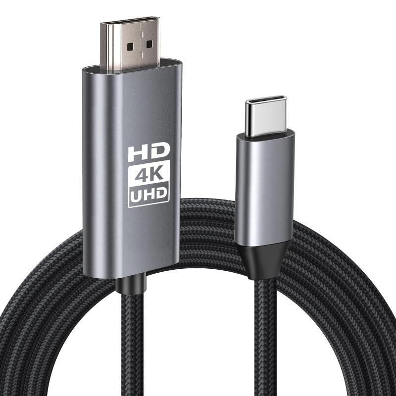 【4K対応】 HDMI Type-C to Hdmi ケーブル HDM I 変換ケー ブル USB Type-C 変換アダプター hdm i ケー ブル 2M スマホ テレビ ミラーリング AV 接続 ケーブル モニター ナイロン｜Mac-...