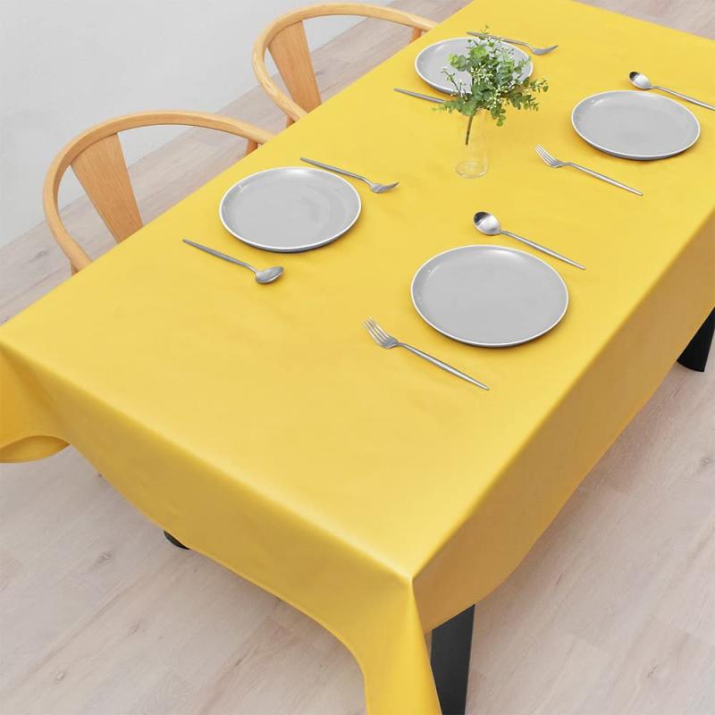 スタイルデコール(STYLE Decor) テーブルクロス ラミネート ビニール 防水 北欧 おしゃれ 140cm×210cm シトロンイエロー スタイルデコール W4803120サイズ:　タテ：約140cm／ヨコ：約210cm 商品によっ...