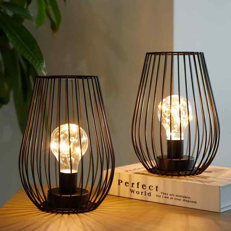 TRIROCKS テーブルランプ 高さ21cm電池式 間接照明 メタル 装飾 アンティク 屋内外 オフィス 和風玄関 バー インテリア 誕生日 結婚式 パーティー イベント クリスマス プレゼント