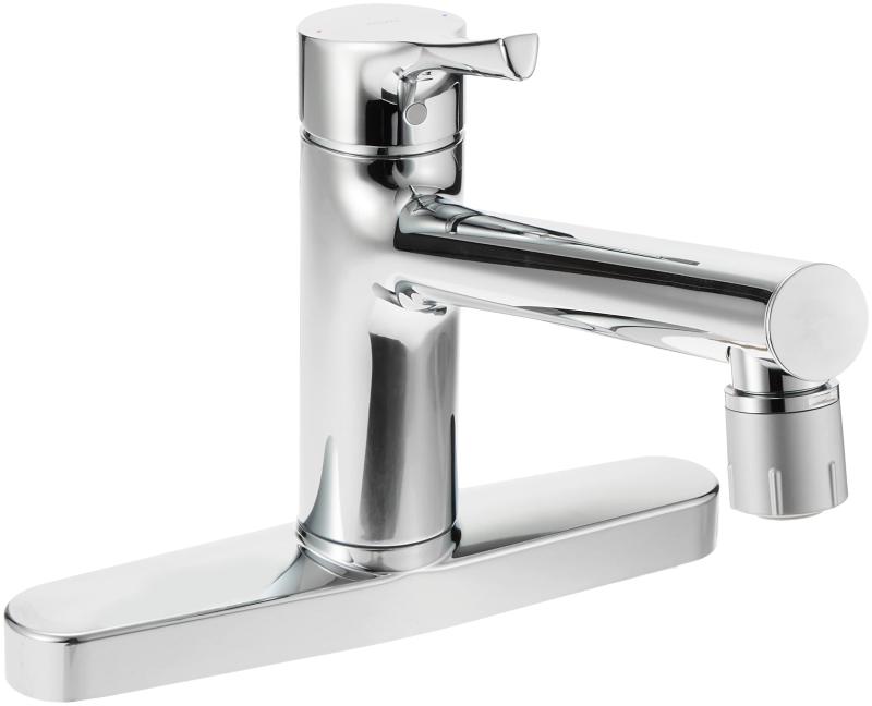 TOTO キッチン水栓 TKS05313J 吐水切替台付2穴タイプ,シャワー/泡沫の吐水切替一般地・寒冷地共用お掃除しやすいスッキリデザイン:継ぎ目を減らし汚れのふき取りやすさに配慮したゆるやかなカーブのデザインの新GGシリーズこの製品は、...