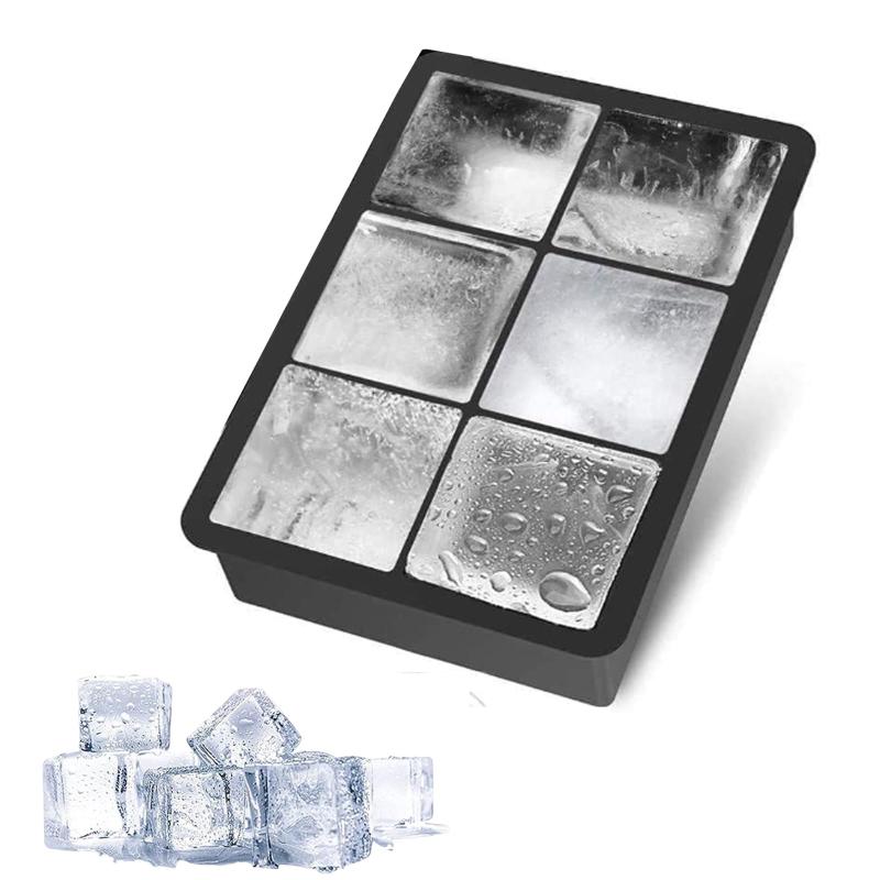 Phyxiul 製氷皿 食品級シリコン製 製氷器 四角型5cm キッチン 飲食店 家庭用 氷作る容器 取出し簡単 蓋付き1