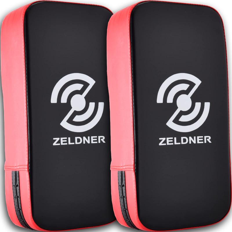 ZELDNER キックミット 2個セット 空手 キックボクシング ミット パンチミット 超軽量 本格 格闘技 ボクシング 練習 打撃 ジム トレーニング ストレス解消 極真📌衝撃を吸収し足を傷めない：抜群の弾力性と、適度なハ...