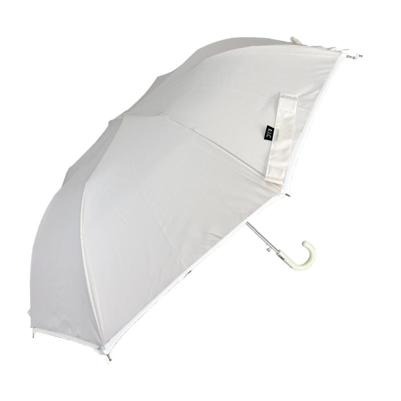 晴雨兼用 日傘 雨傘 折り畳み傘 レディース 親骨 55cm ワンタッチ ジャンブ傘 おしゃれ パイピング 軽量 じょうぶ アルミ・グラスファイバー UVカット 耐風構造