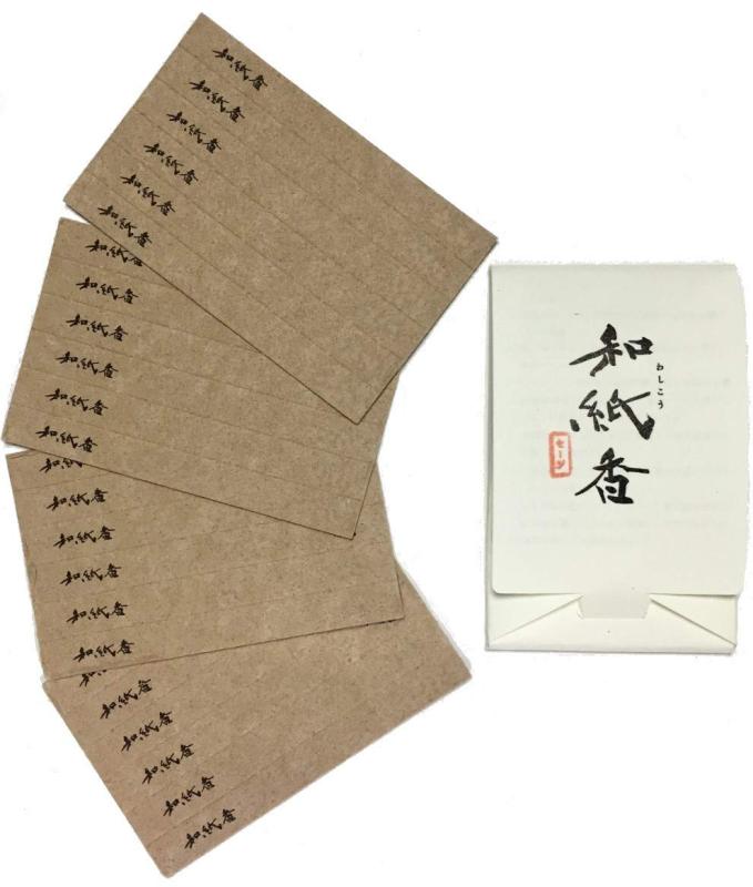 和紙香【セージ】淡路島でうまれた和紙のお香 Washikou・紙のお香・お線香 6ピース×4シート 創業安政二年藤井仏壇火を点けて約10分の和紙香だけの極上の香り（アロマ）をお楽しみください。お香職人が紙すきの技術を身に着け、和紙にお香を含...