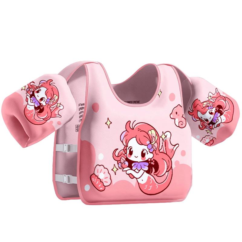 アームリング 子供用 浮き輪 アーム フロート 付き 腕 幼児 強い浮力 キッズスイムベスト アームリング 腕 赤ちゃん 水泳 初心者 用 浮力 補助 便利 軽量【カラフルで楽しいデザイン】 カラフルなデザインが特徴で、機甲ひよこ、緑色の恐...