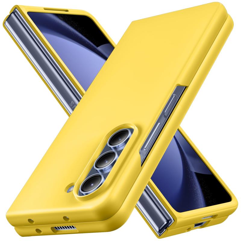 WACJOSD 対応 Galaxy Z Fold5 用の ケース リング 耐衝撃 PC 薄型 おしゃれ カメラ保護 軽量 Z Fold5 カバー らさら肌触り フィッ 着脱簡単 指紋防止 軽量 薄型 擦り傷防止 透明C94-zfold5【対...