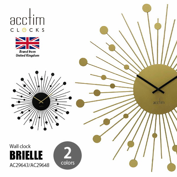 花火のようでもあり、惑星のようでもあり、元素のようでもある印象的な文字盤が特徴的な掛時計。放射状に延びたスポークは規則性を見せるのに対し大小のドットは不規則に配置されフィジックな雰囲気でお部屋の雰囲気をスタイリッシュな空間に誘います。本体と...