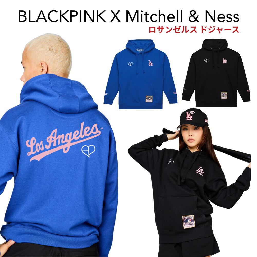 BLACKPINK ブラックピンク X Mitchell & Ness ミッチェルアンドネス M&N X BLACKPINK DODGERS ロサンゼルス ドジャース HOODIE BLUE プルオーバー パーカー フーディー ブルー 新品...