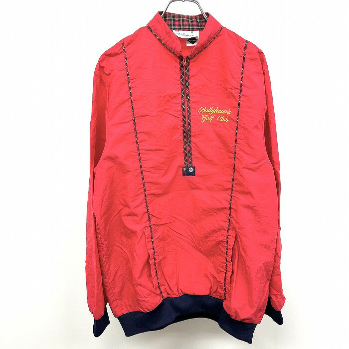 【中古】THE Mary Coppinger - M メンズ 男性 薄手 ゴルフ プルオーバージャケット 一部チェック 長袖 ナイロン100% 赤×紺×黄×緑など レッド 商品データ ブランド THE Mary Coppinger （ - ...