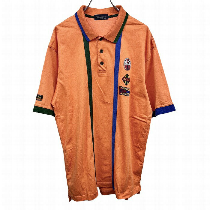 【中古】Chland Lake ゴルフ ポロシャツ Tシャツ生地 半袖 ロングテール 綿100% コットン100% L オレンジ オレンジ×青×緑×赤×黄 メンズ 商品データ ブランド Chland Lake （ - ） 商品タイトル Ch...
