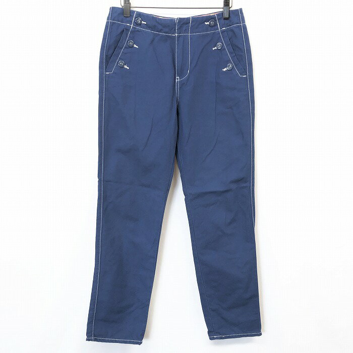 【中古】Camel Road キャメルロード 61-89 レディース 女性 パンツ テーパード 表地は無地 ウエスト内側とポケット生地が花柄 綿100% ブルー系 青系 商品データ ブランド Camel Road （ キャメルロード ） 商...