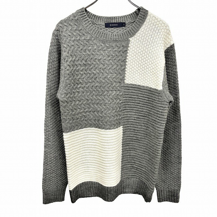 【中古】レイジブルー RAGEBLUE ニット セーター マルチパターン 長袖 丸首 アクリル×毛 S グレー グレー×オフホワイト レディース(メンズ？) 商品データ ブランド RAGEBLUE （ レイジブルー ） 商品タイトル レイジ...